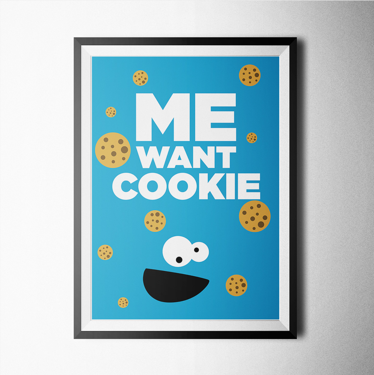 Nursery-Me Want Cookie Poster Print on Luulla