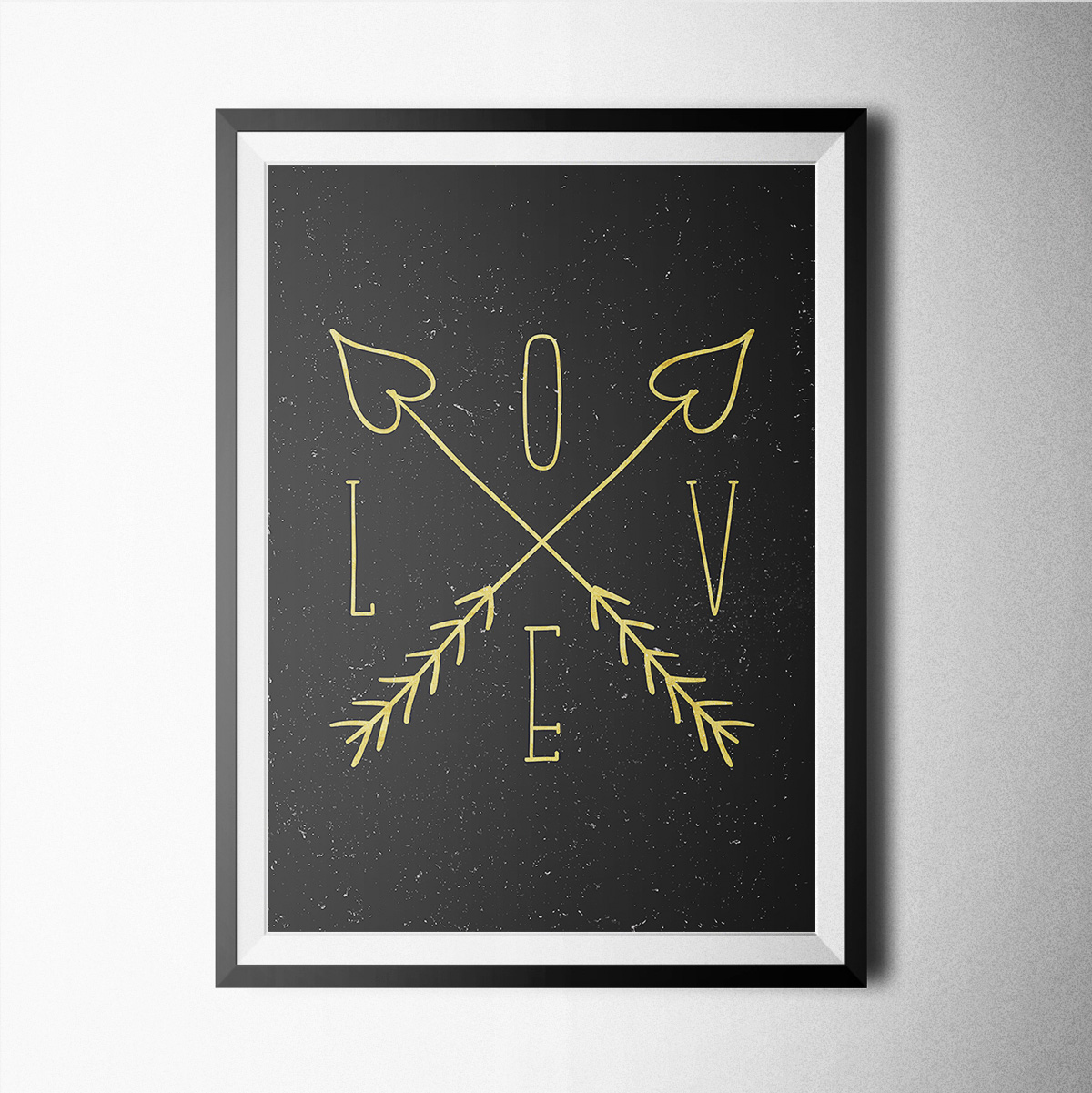 Minimal-gold Arrow Poster Print on Luulla